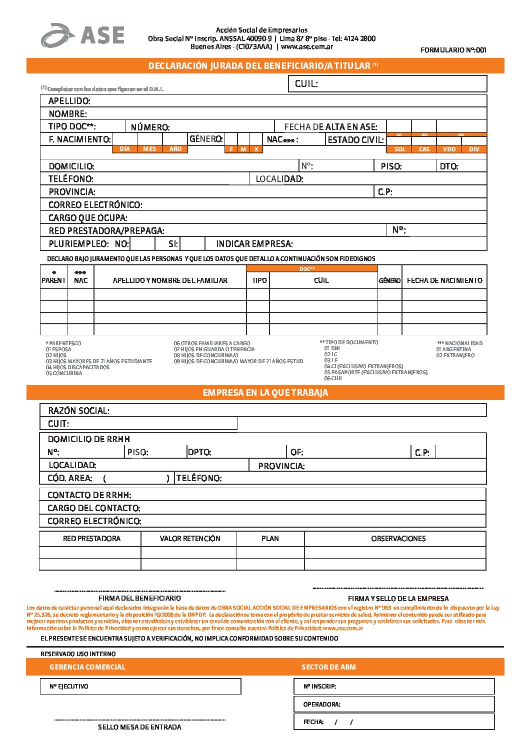 FORM. afiliacion ASE | Facultad de Ingeniería - UNLP